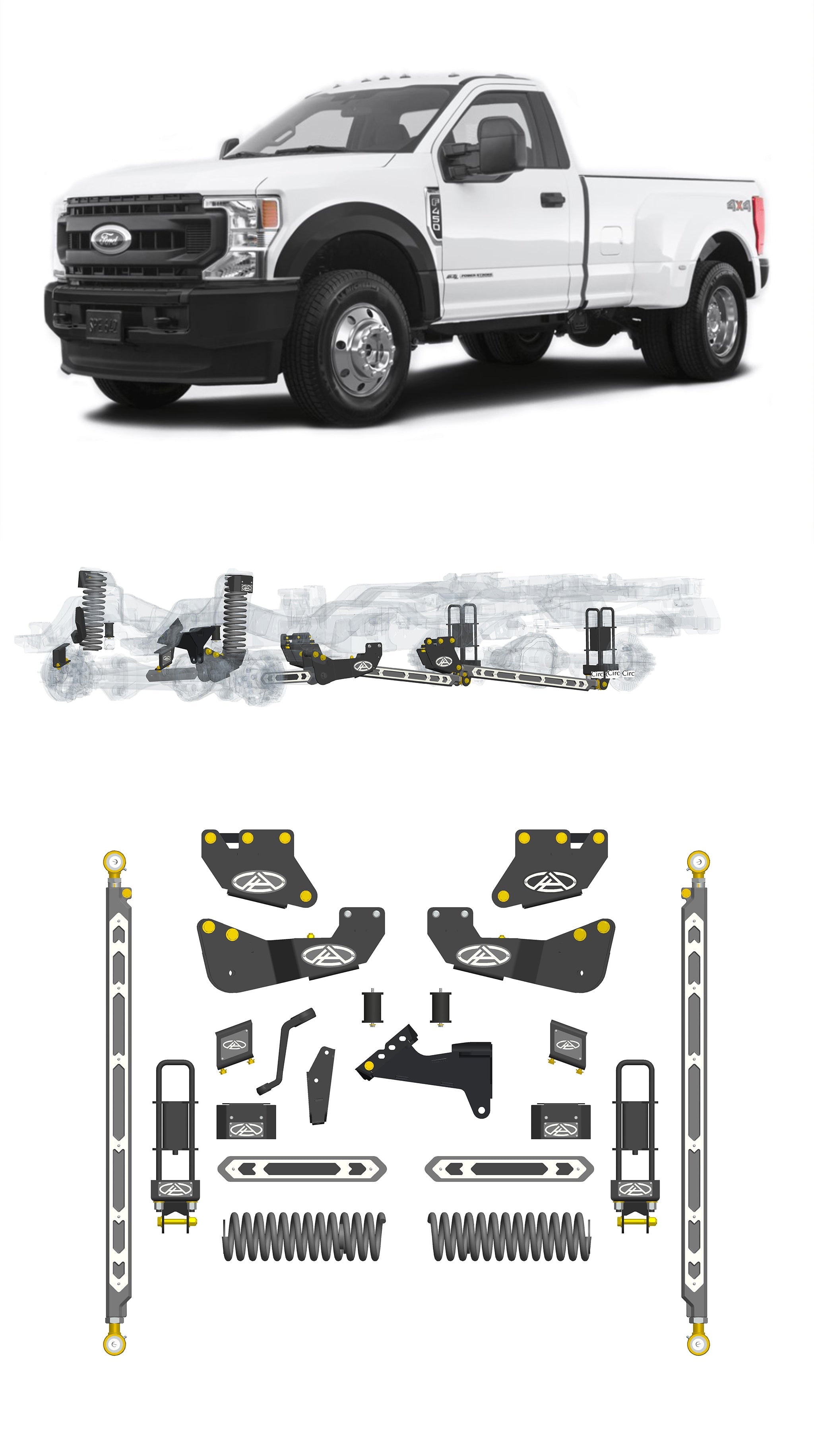 Any Level 5.5" Static Lift - Base System: F-450, Dual Rear Wheel (2020 ...