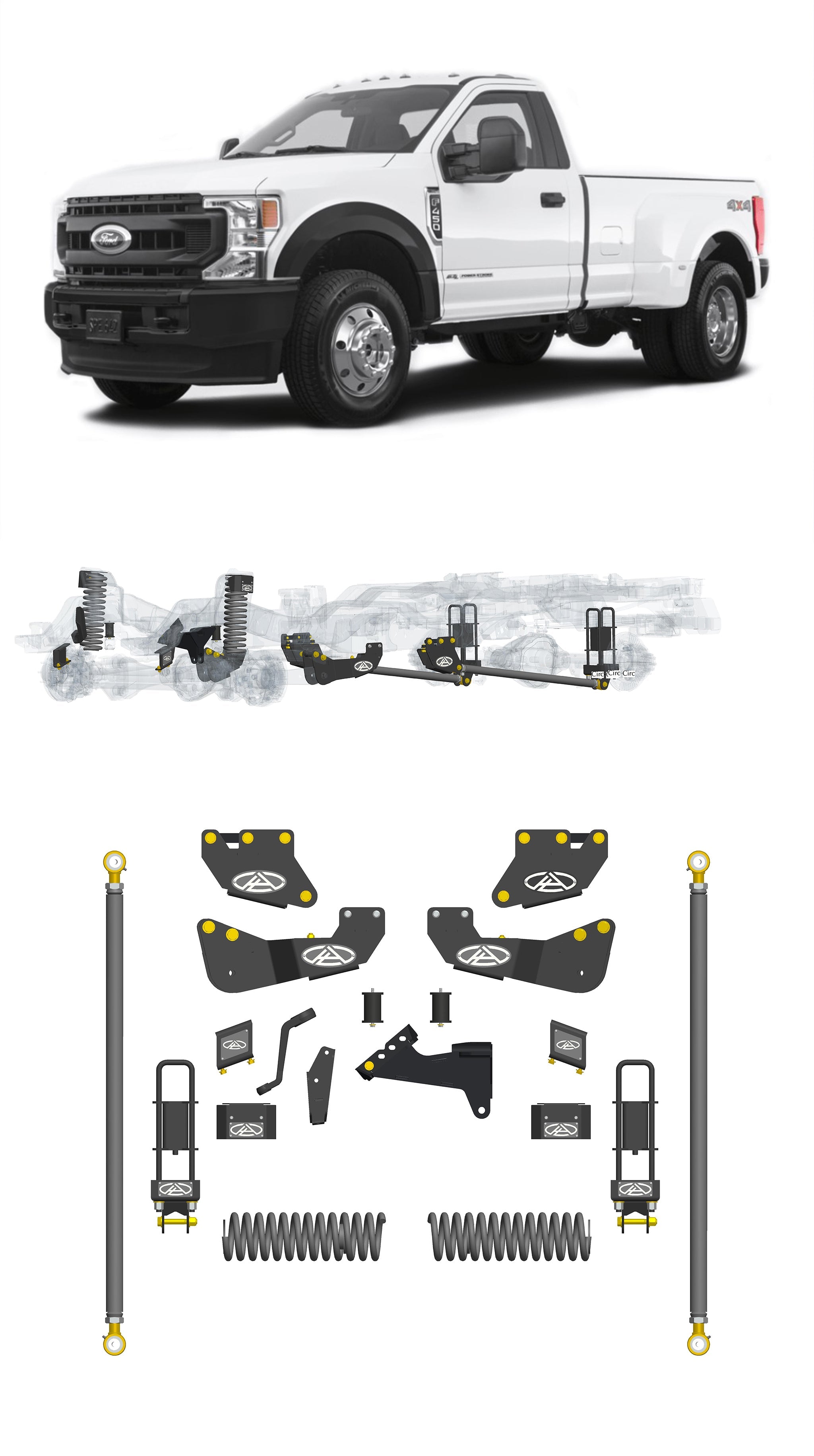 Any Level 5.5" Static Lift - Base System: F-450, Dual Rear Wheel (2020 ...